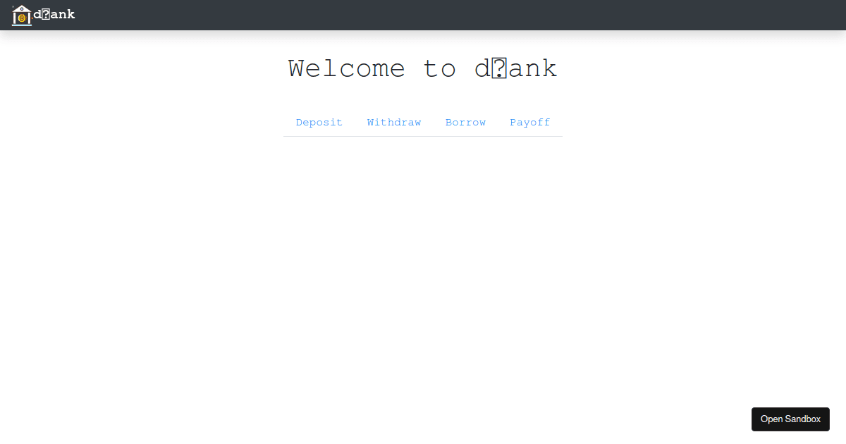 dbank - Codesandbox
