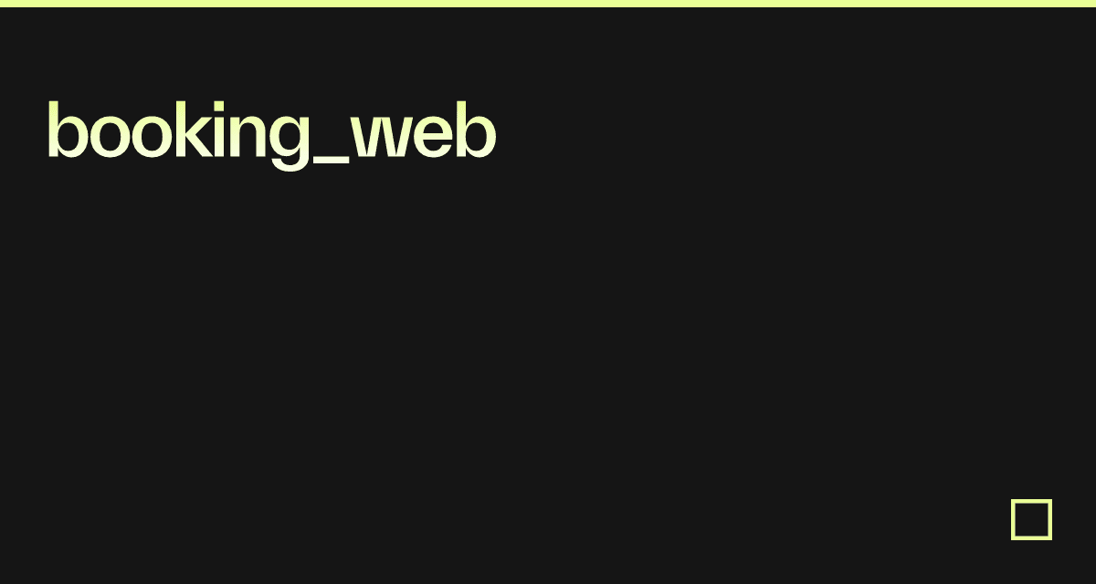 booking_web - Codesandbox