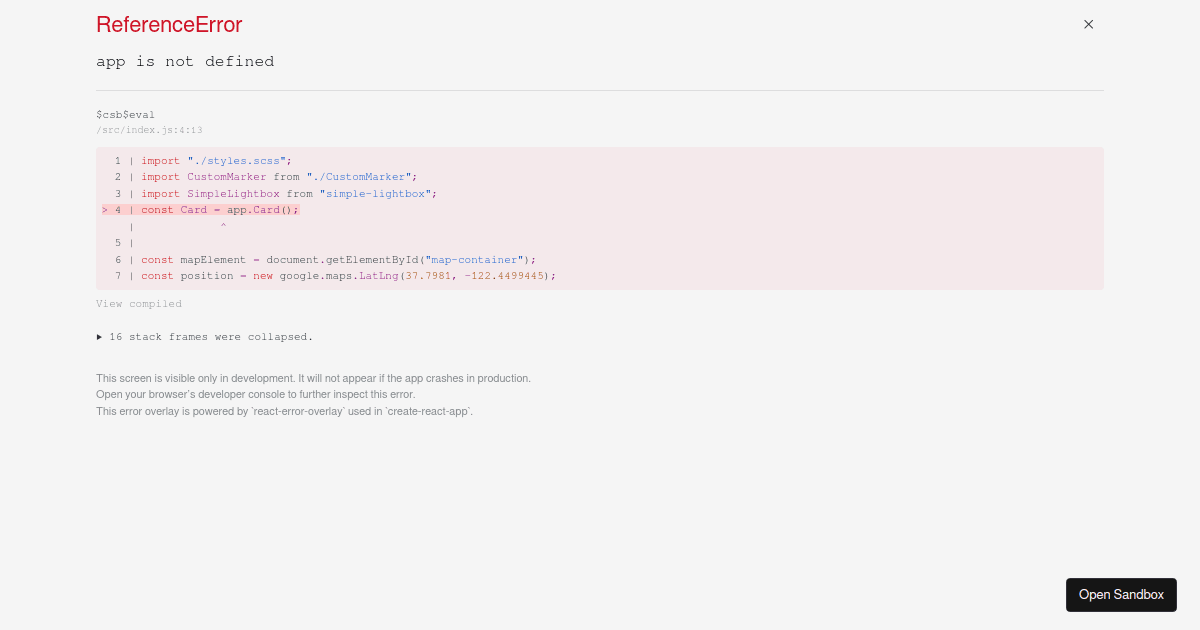 Google Maps - Custom Marker (forked) - Codesandbox Google Maps - Custom Marker (forked) - Codesandbox