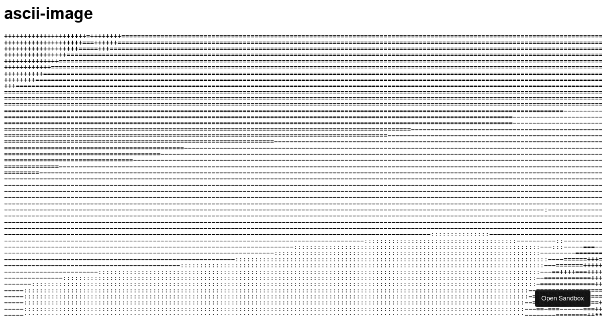 ascii-image (forked) - Codesandbox