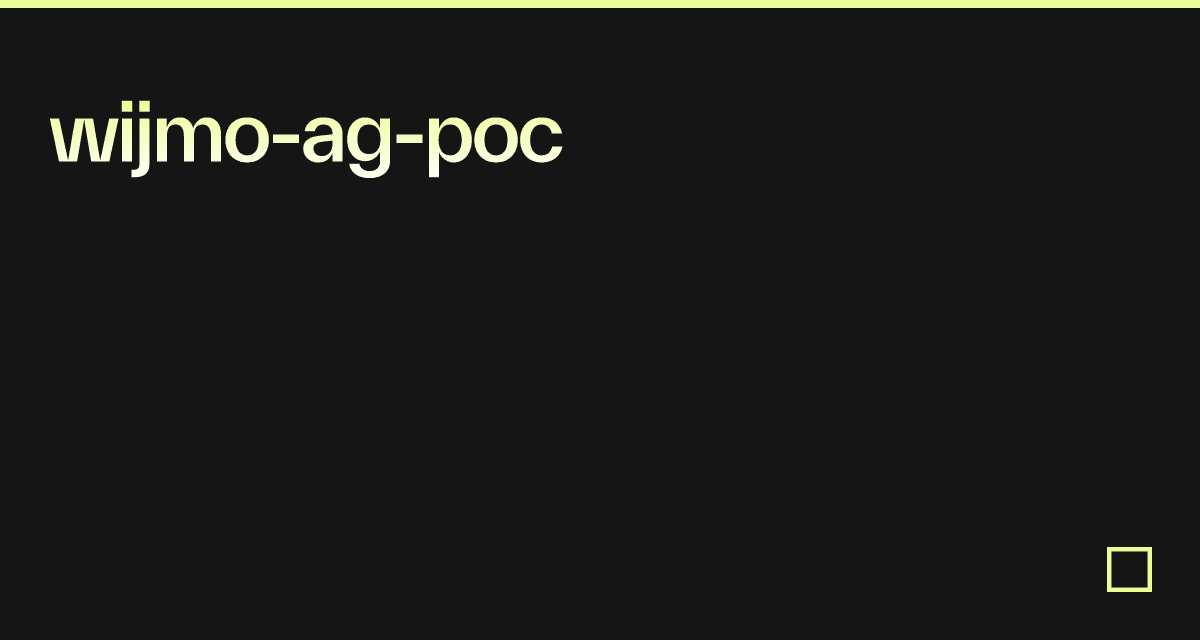 wijmo-ag-poc - Codesandbox