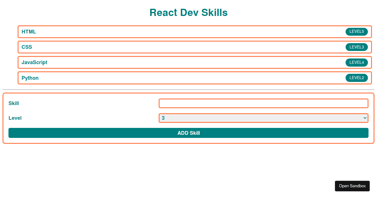 Dev Skills Lab - Codesandbox
