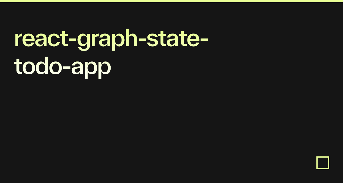 react-graph-state-todo-app - Codesandbox