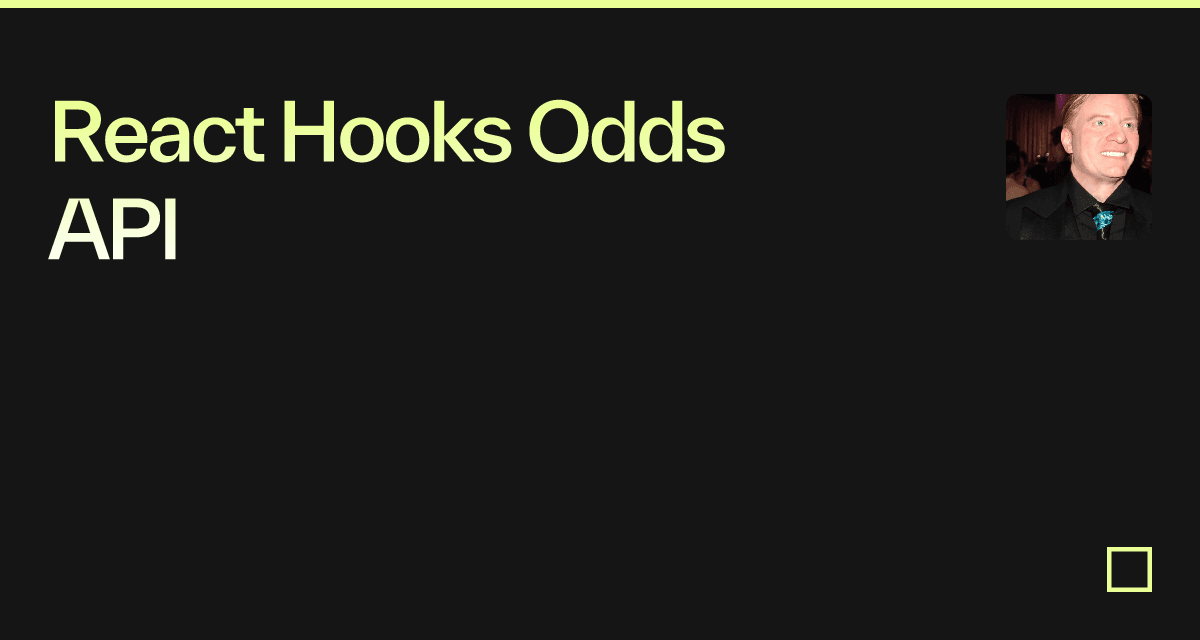 React Hooks Odds API - Codesandbox