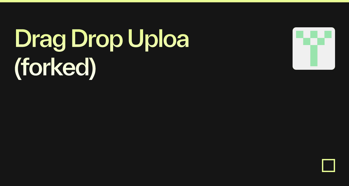 Drag Drop Uploa (forked) - Codesandbox