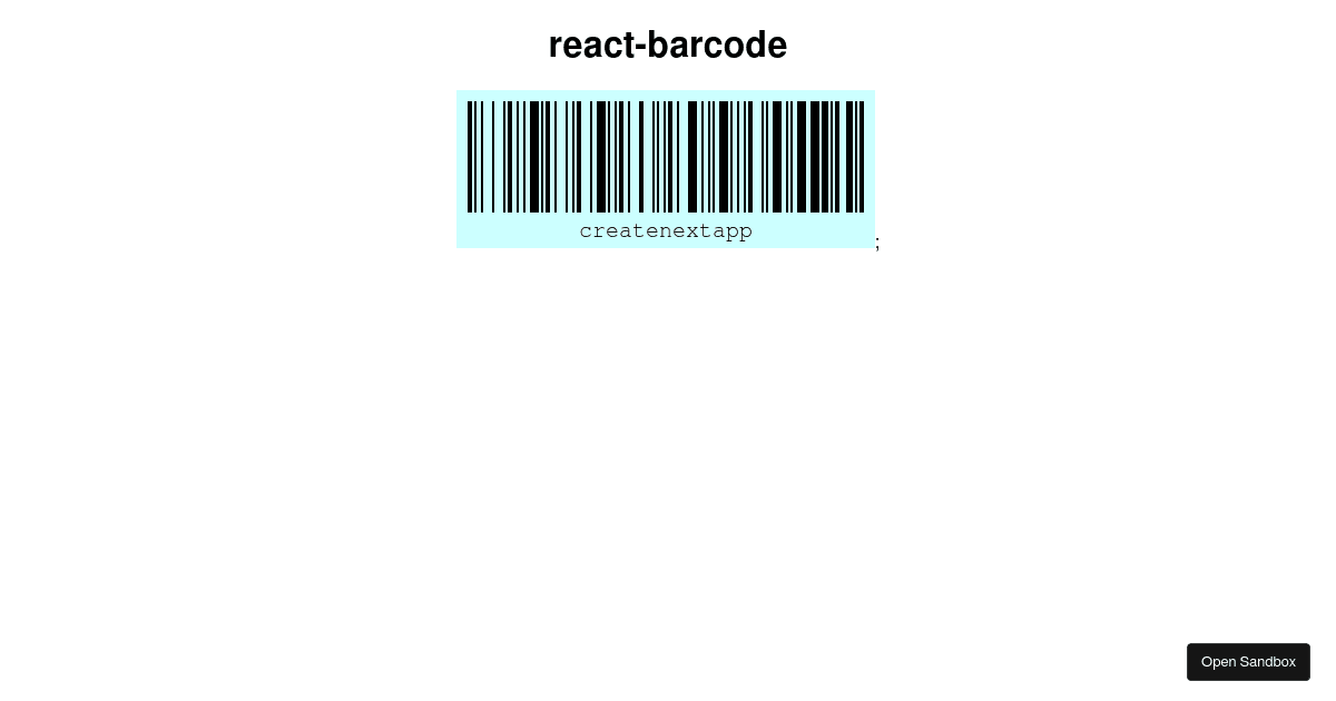 react-barcode - Codesandbox