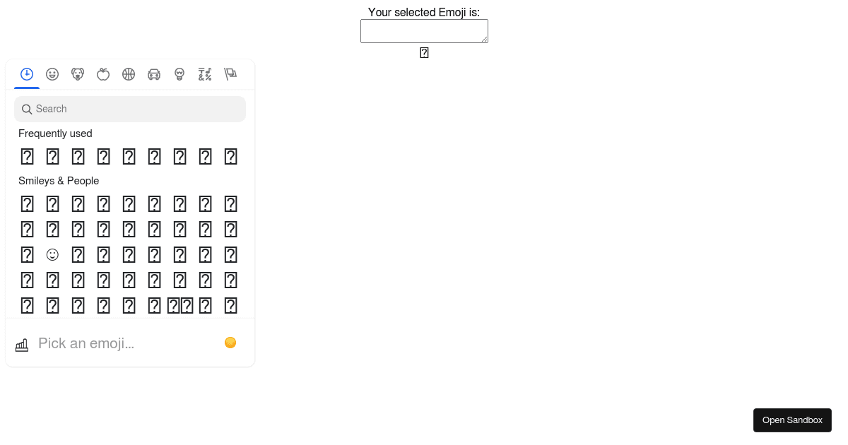 emoji-mart - Codesandbox