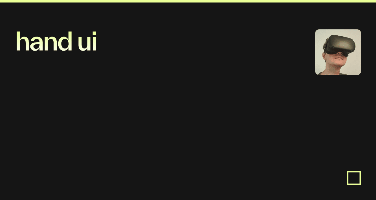 hand ui - Codesandbox