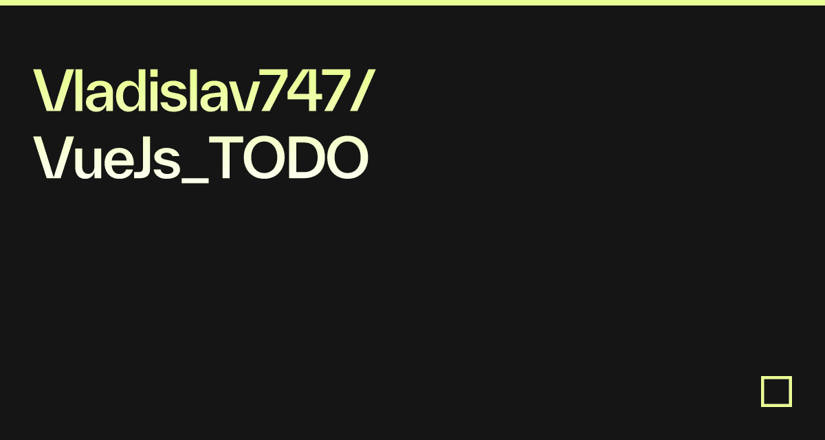 Vladislav747/VueJs_TODO - Codesandbox