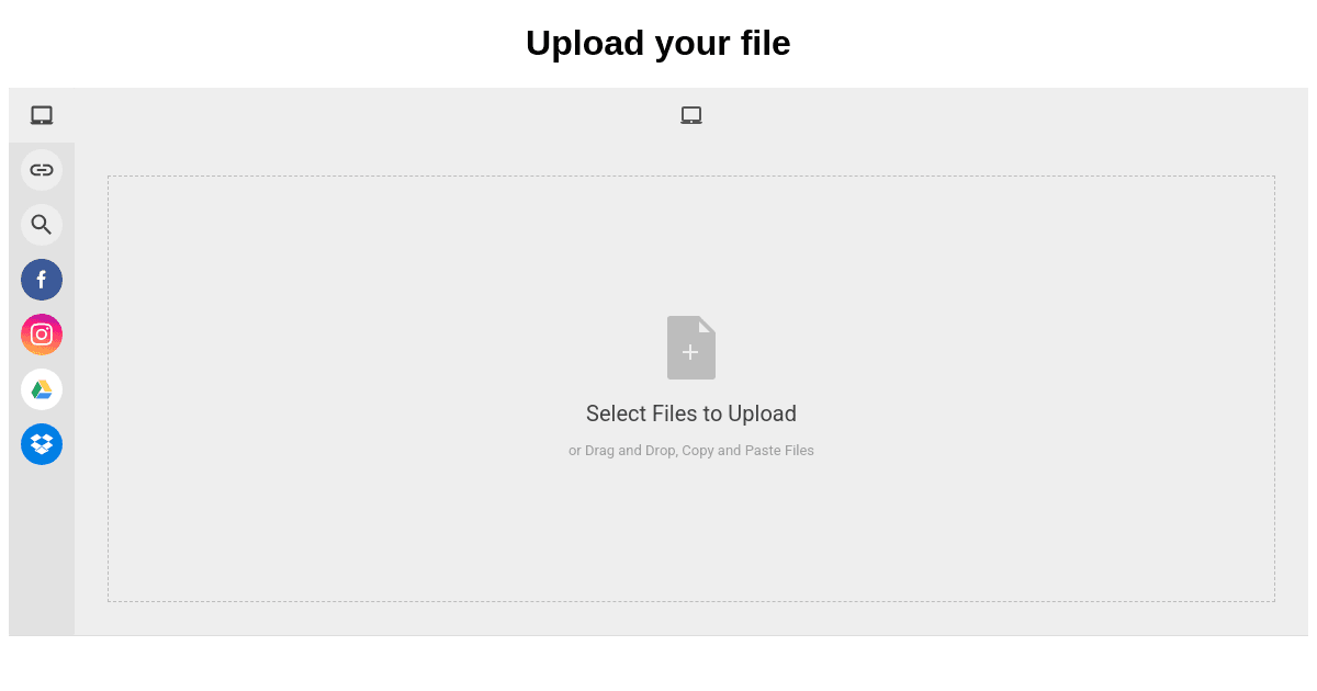 Filestack inline file uploader - Codesandbox