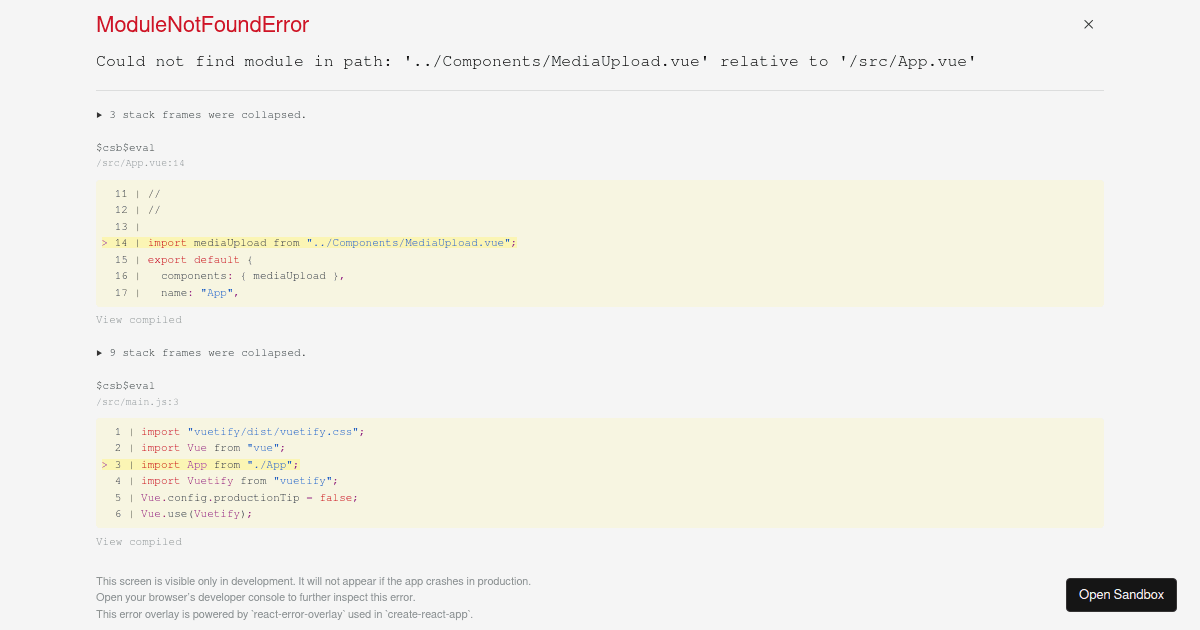 Vuetify15 File Upload Codesandbox