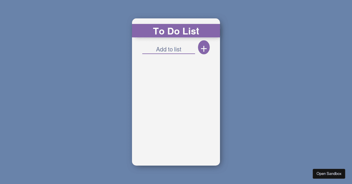 To-Do List Use-State - Codesandbox
