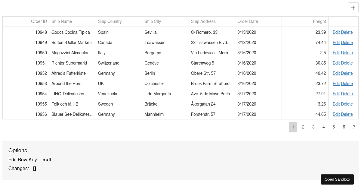 Edit State Management - DevExtreme Data Grid - Codesandbox