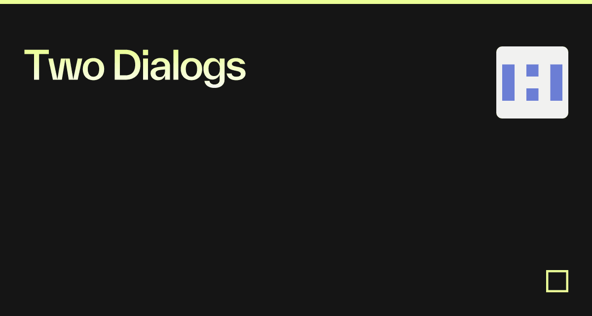 Two Dialogs - Codesandbox