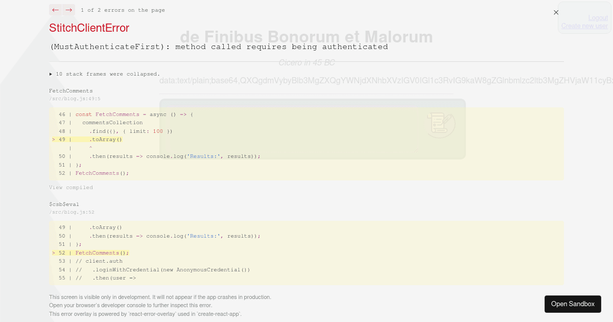 Blog Codesandbox
