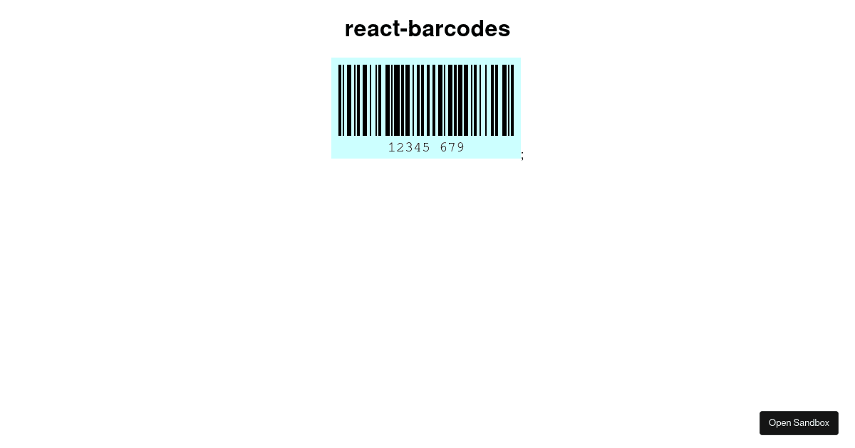 react-barcodes (forked) - Codesandbox