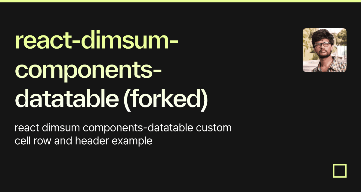 react-dimsum-components-datatable (forked) - Codesandbox