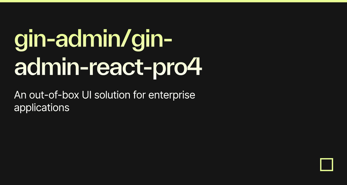 Gin Admin Gin Admin React Pro4 Codesandbox