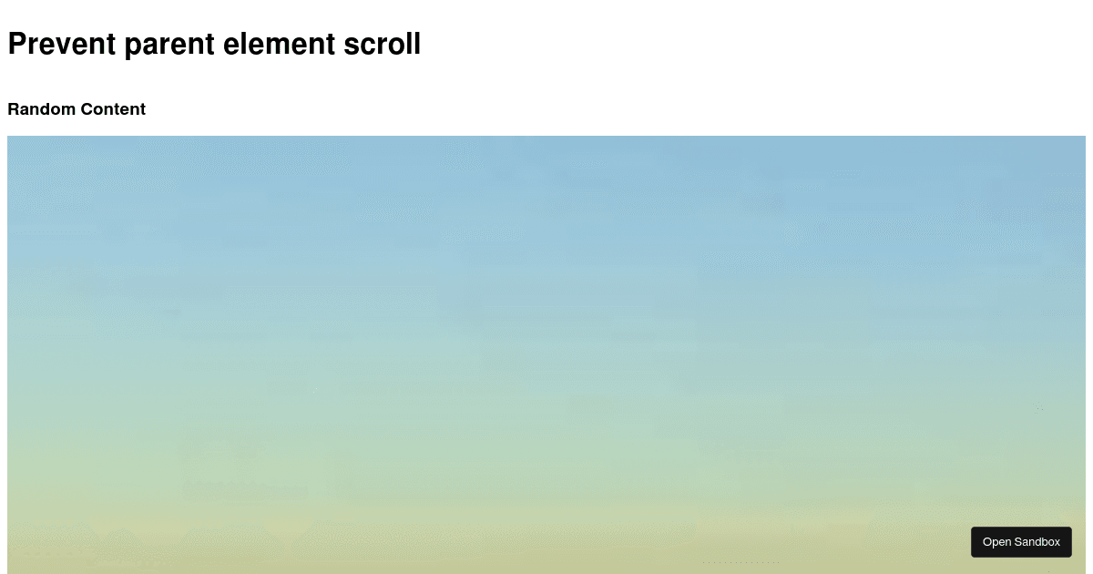 iframe scrolling issue - Codesandbox