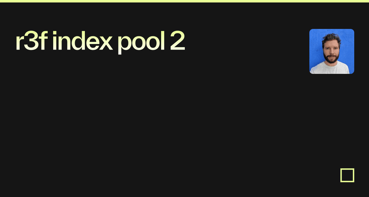 r3f index pool 2 - Codesandbox