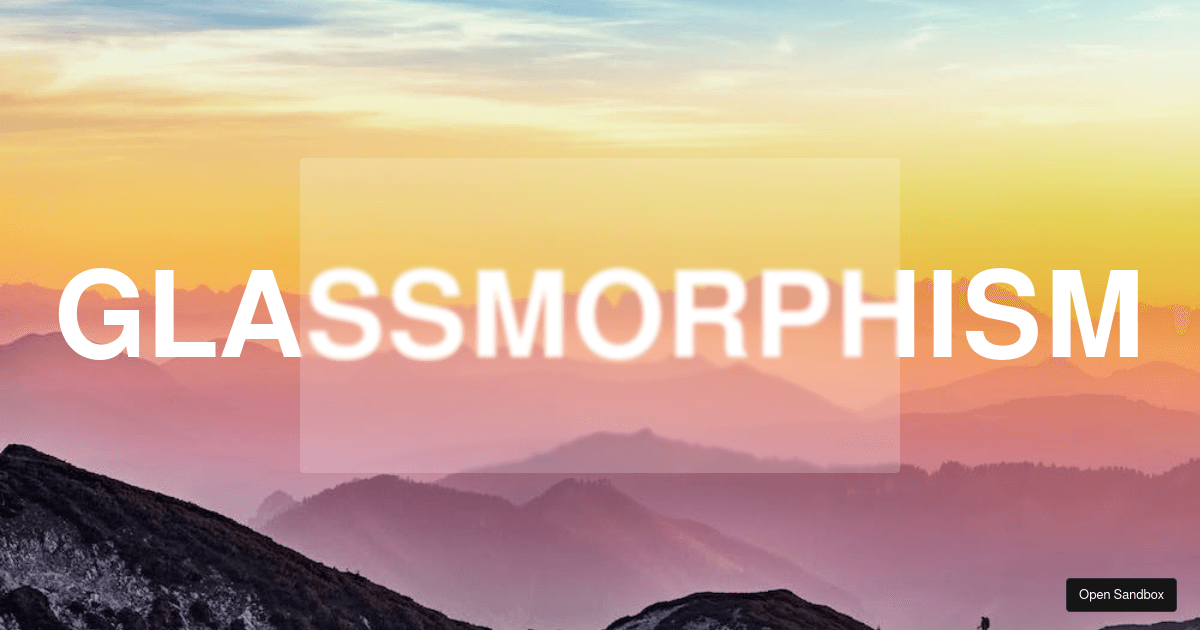 css-glassmorphism - Codesandbox