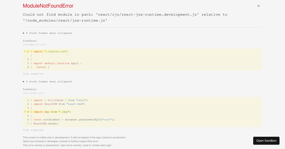 React - Codesandbox