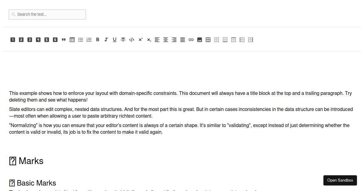 slate-plugins playground v1 (forked) - Codesandbox
