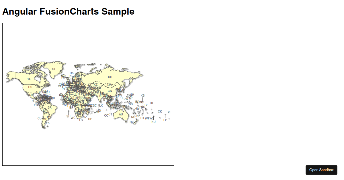 world with countriesmap - angular - Codesandbox