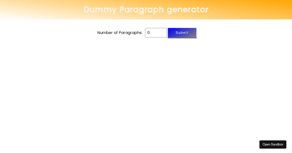 dummy-paragraph-generator-app - Codesandbox