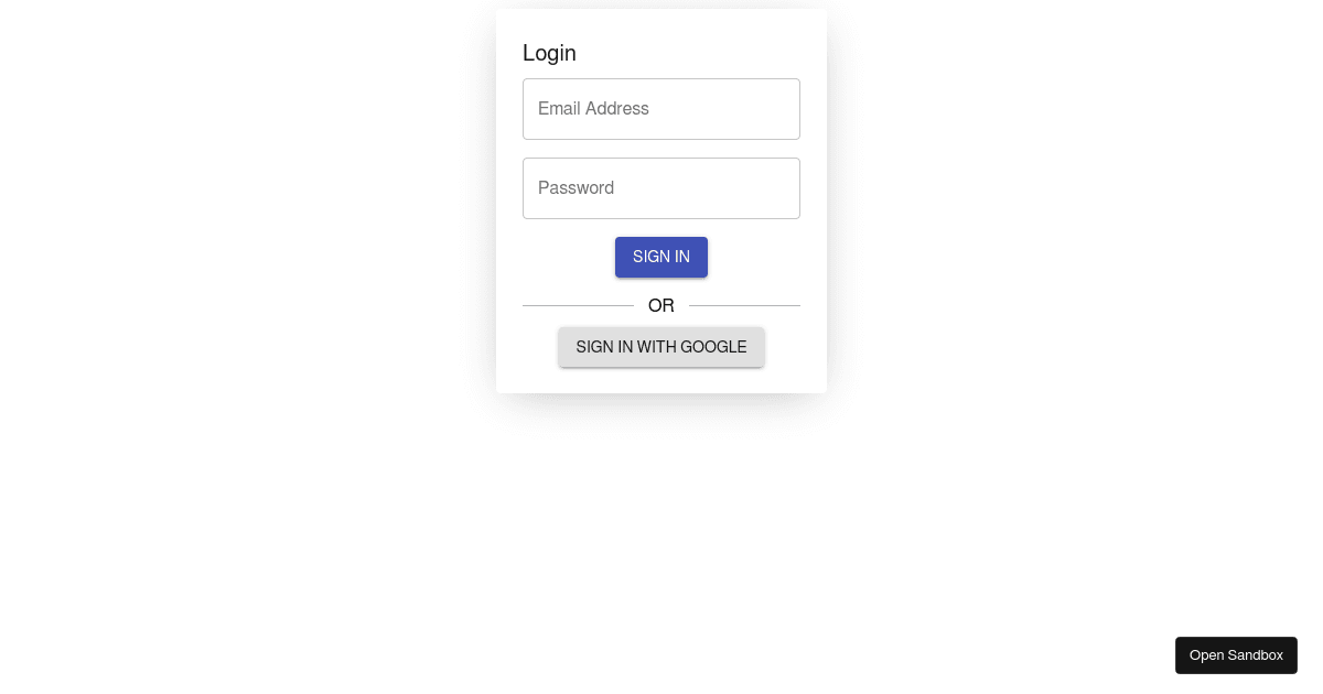 Login (forked) - Codesandbox