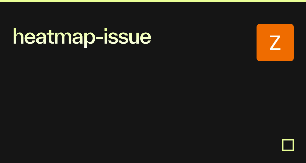 Heatmap Issue Codesandbox