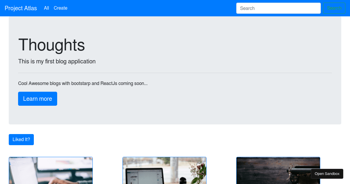 Bootstrap App Codesandbox