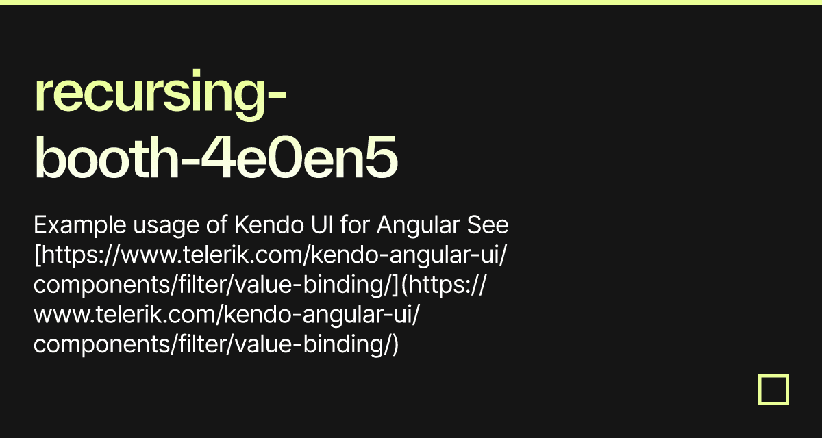 recursing-booth-4e0en5 - Codesandbox