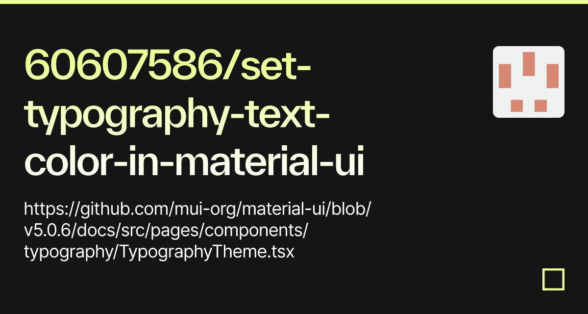 60607586/set-typography-text-color-in-material-ui - Codesandbox