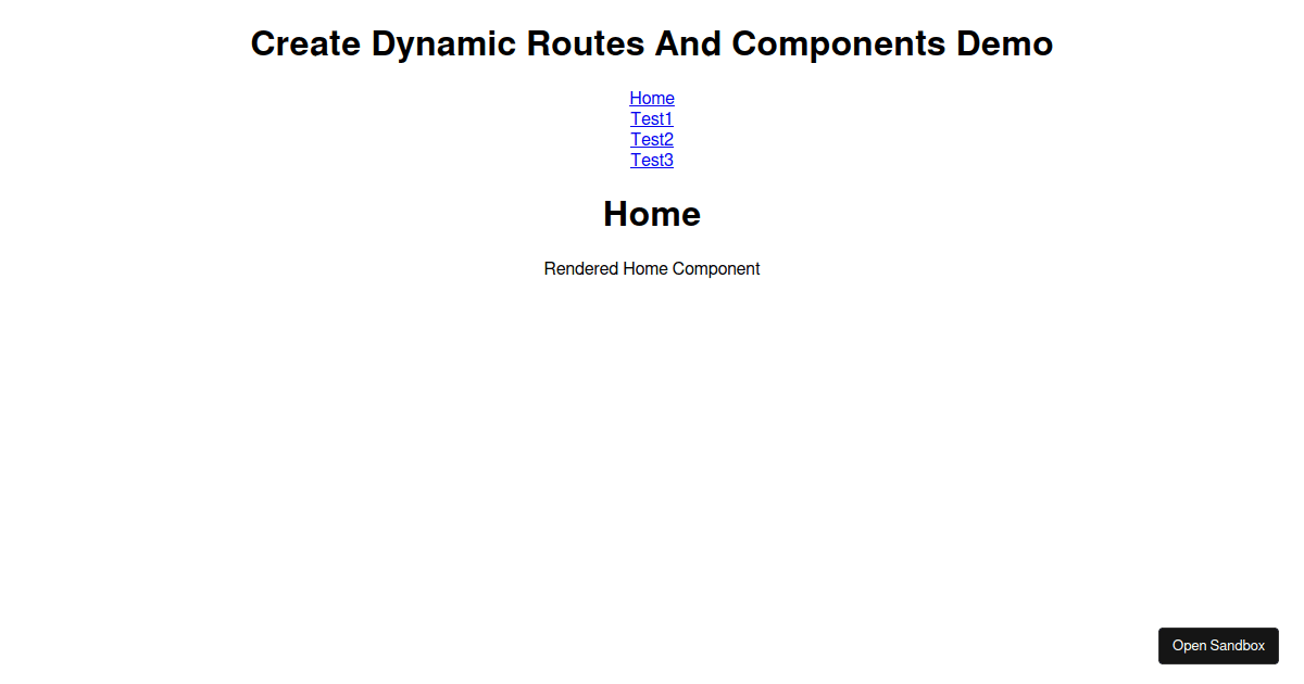 Dynamic Routes Demo - Codesandbox
