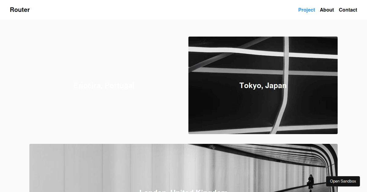 React Router Dom Codesandbox