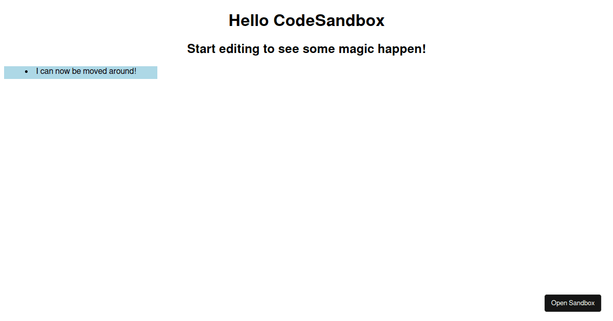 draggable - Codesandbox