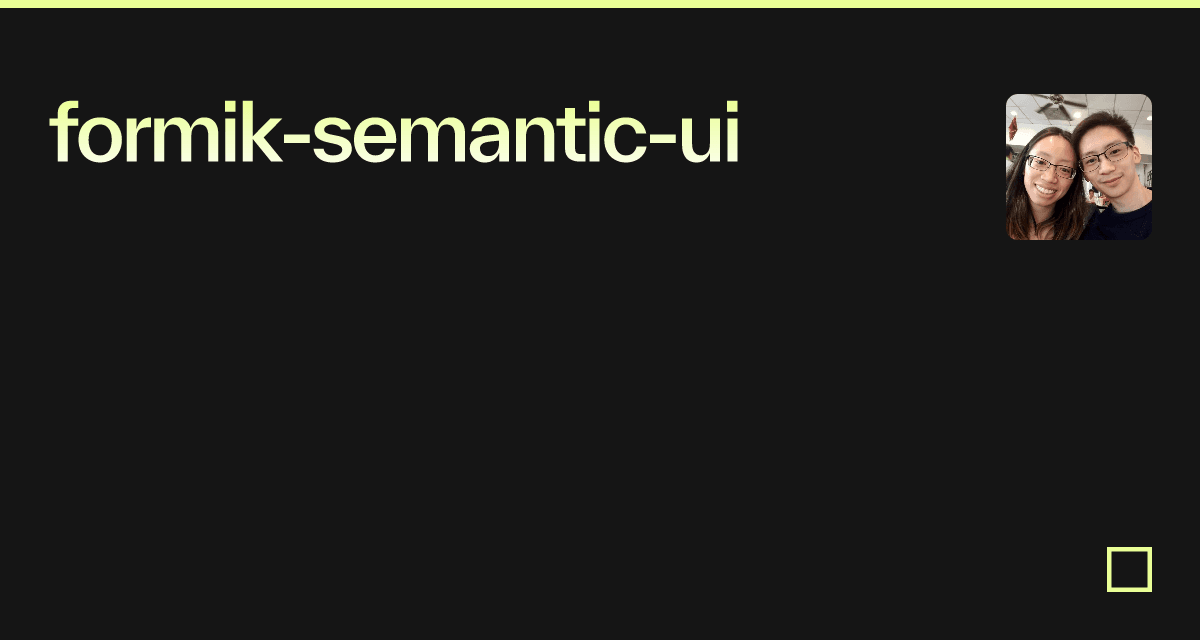 formik-semantic-ui - Codesandbox