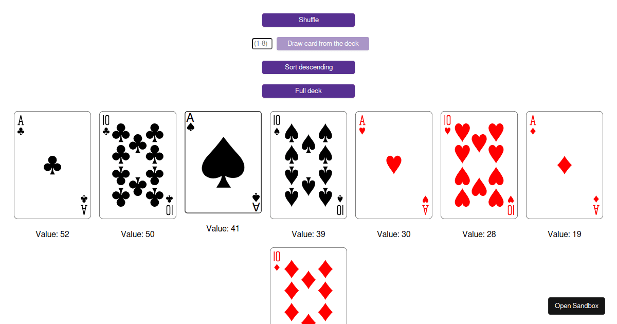 western-card-game-react - Codesandbox