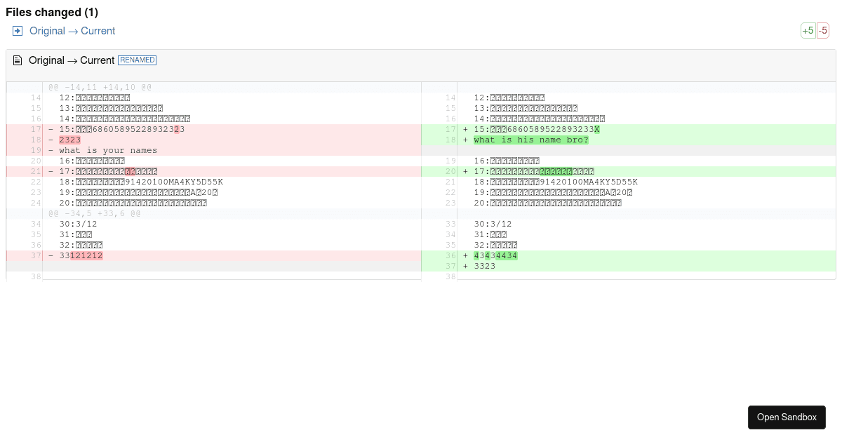 git-diff-demo (forked) - Codesandbox git-diff-demo (forked) - Codesandbox
