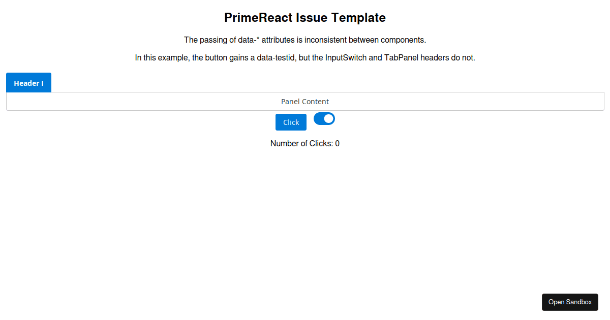PrimeReact-data-attributes - Codesandbox
