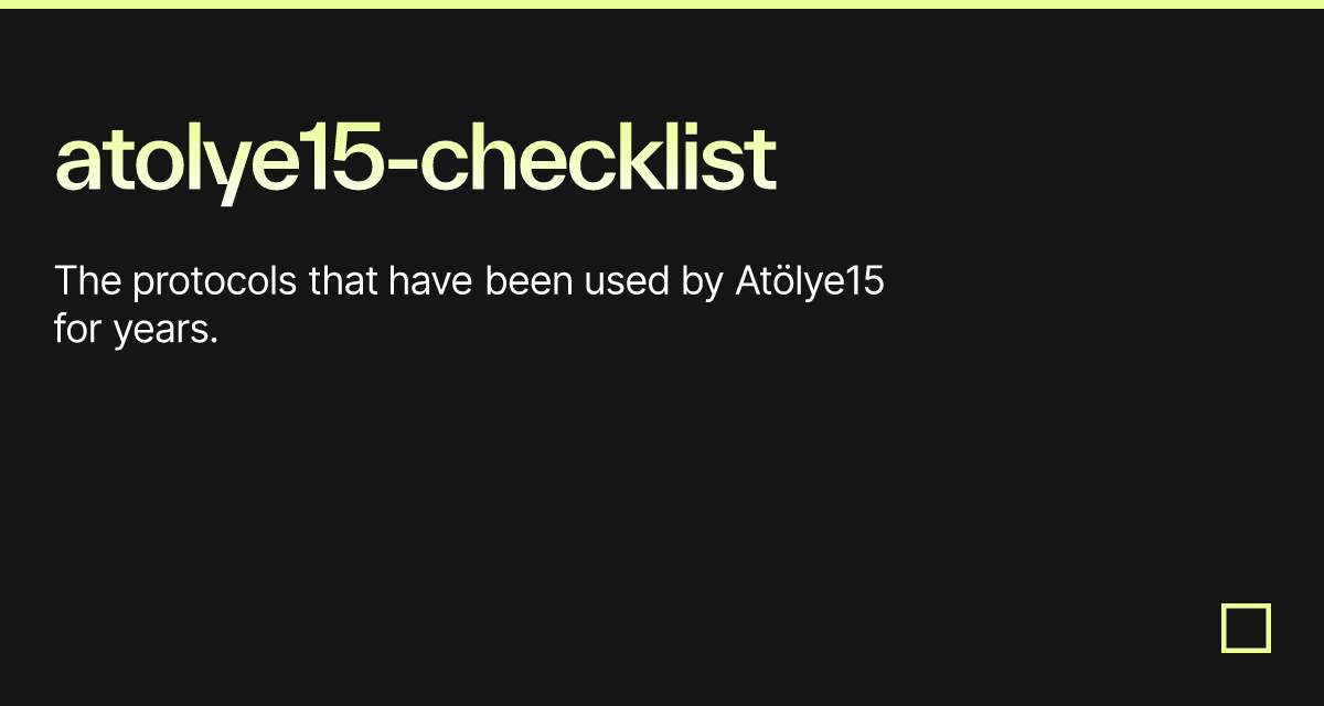 atolye15-checklist - Codesandbox
