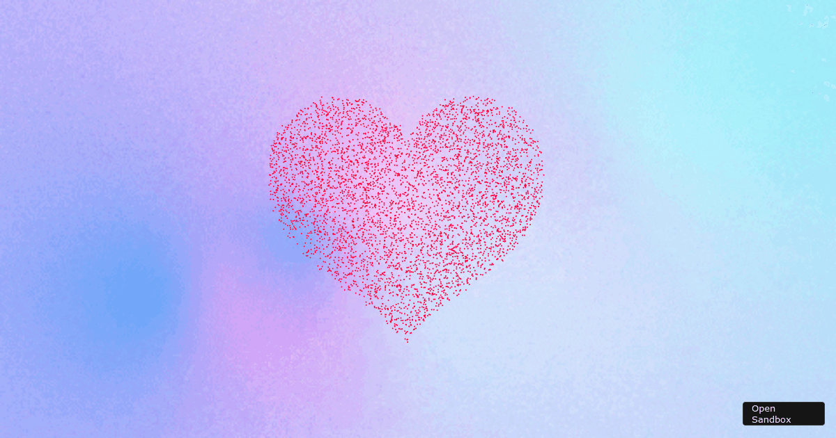 Particles Heart - Codesandbox