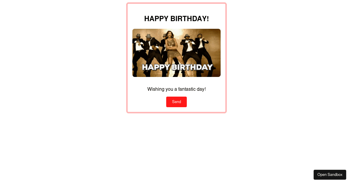 GreetingCard - Codesandbox