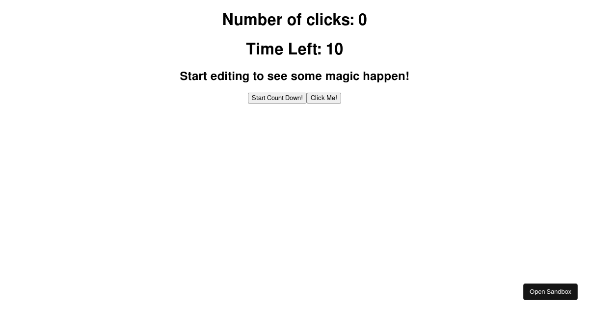 Max Count with Timer - Codesandbox
