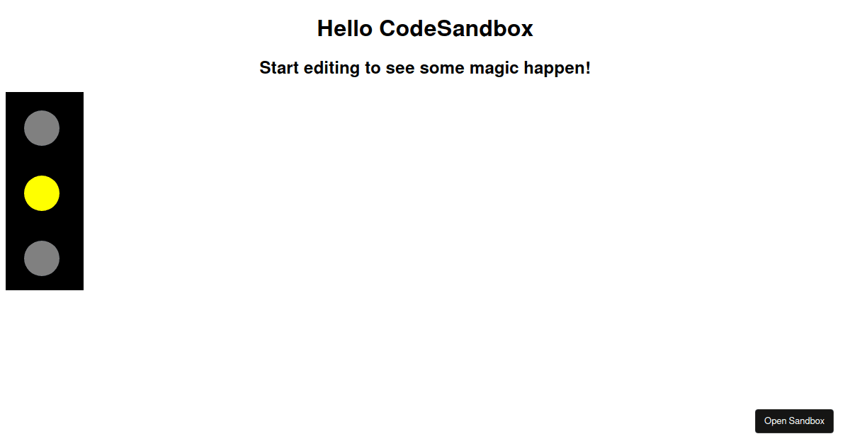 Traffic Light - Codesandbox