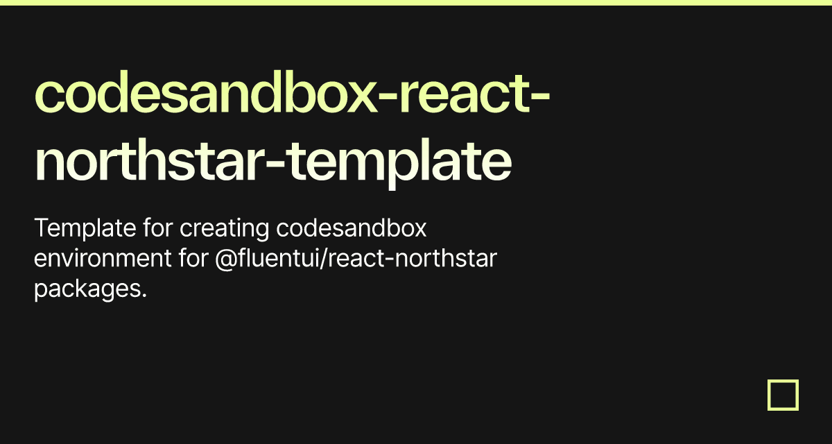 codesandbox-react-northstar-template - Codesandbox