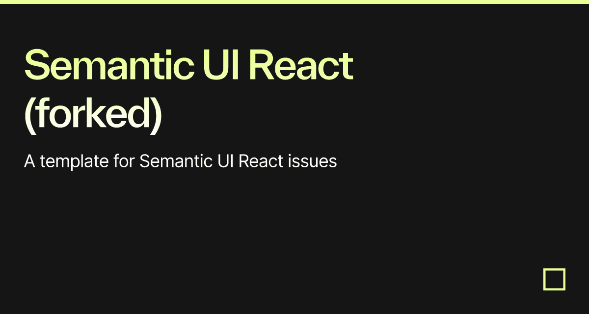 Semantic Ui React Forked Codesandbox