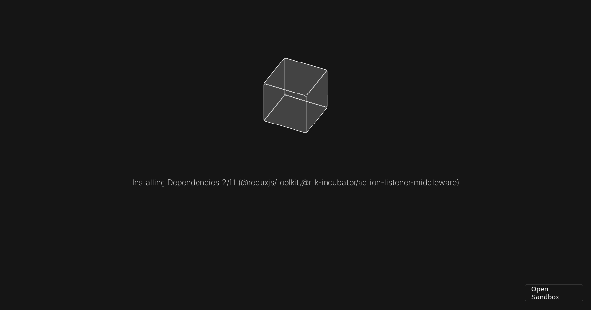 Reduxjs Redux Toolkit Codesandbox