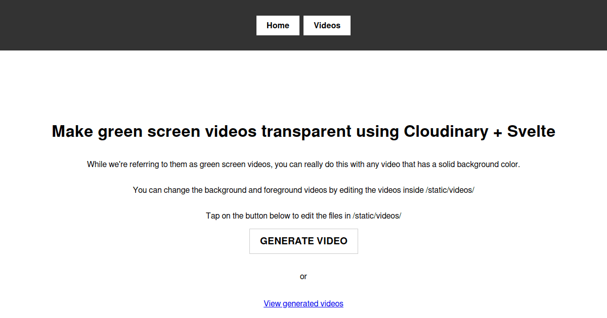 green-screen-videos-with-cloudinary - Codesandbox